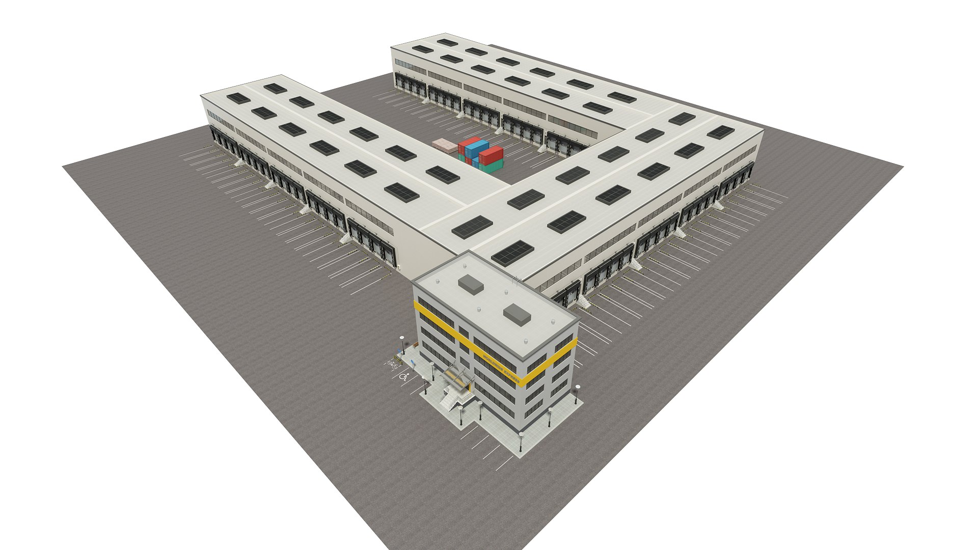 3D Cargo Logistics Building Model - TurboSquid 2313081