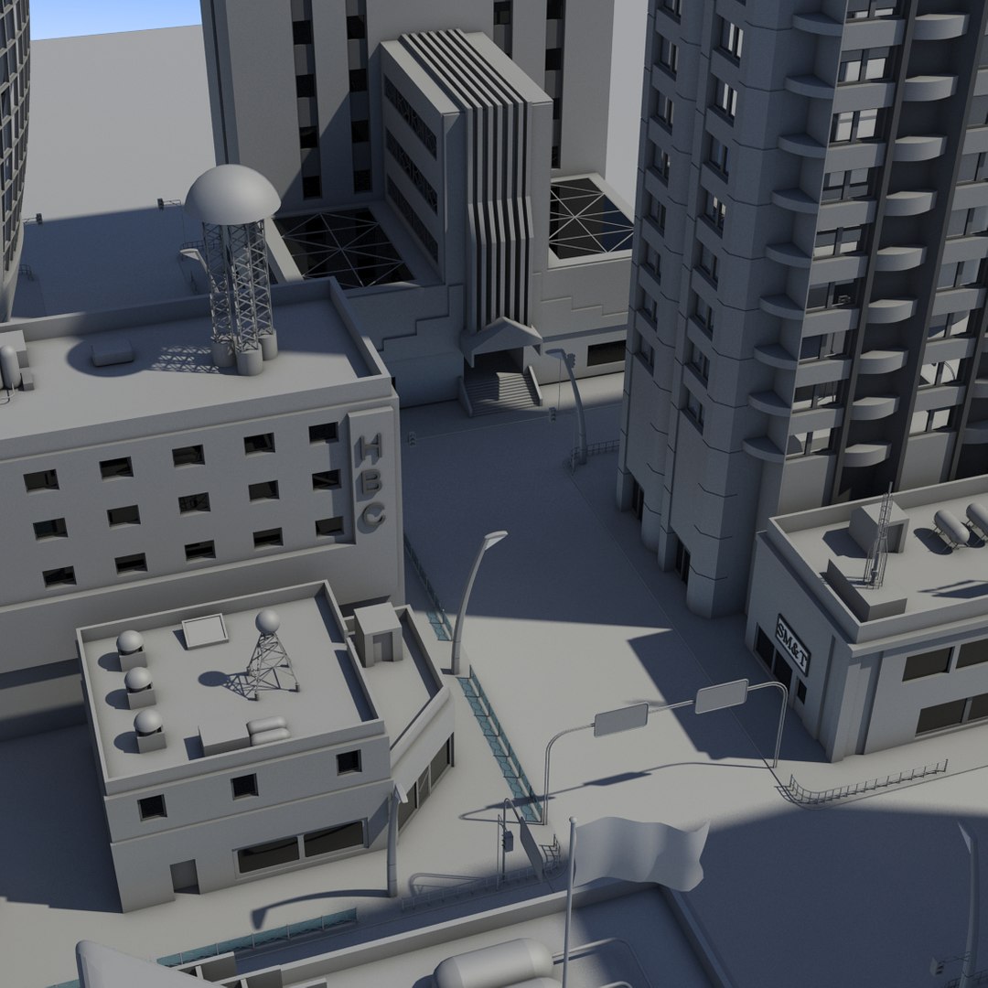 City Block 3d Model