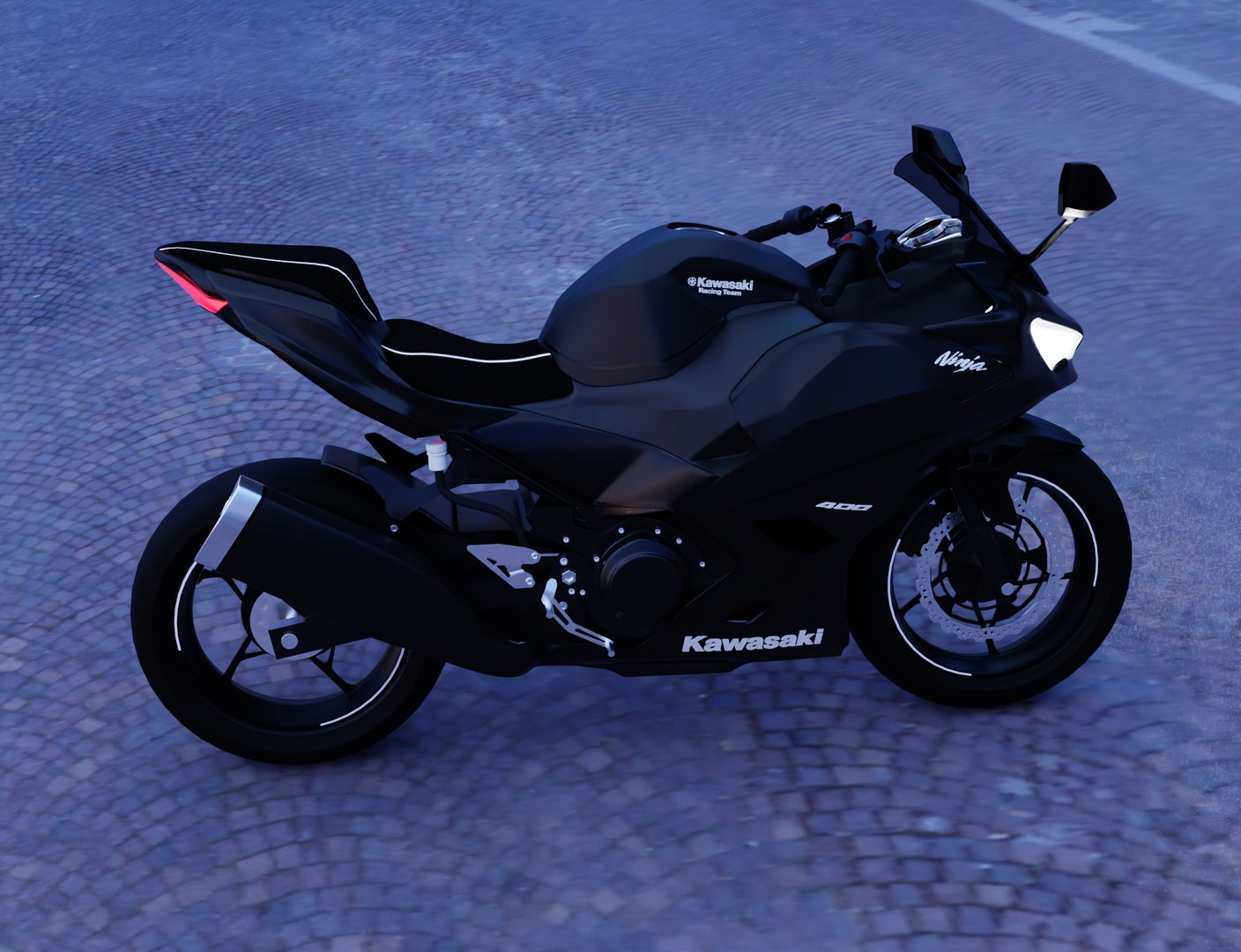 3D Kawasaki Ninja 400 - TurboSquid 2172442