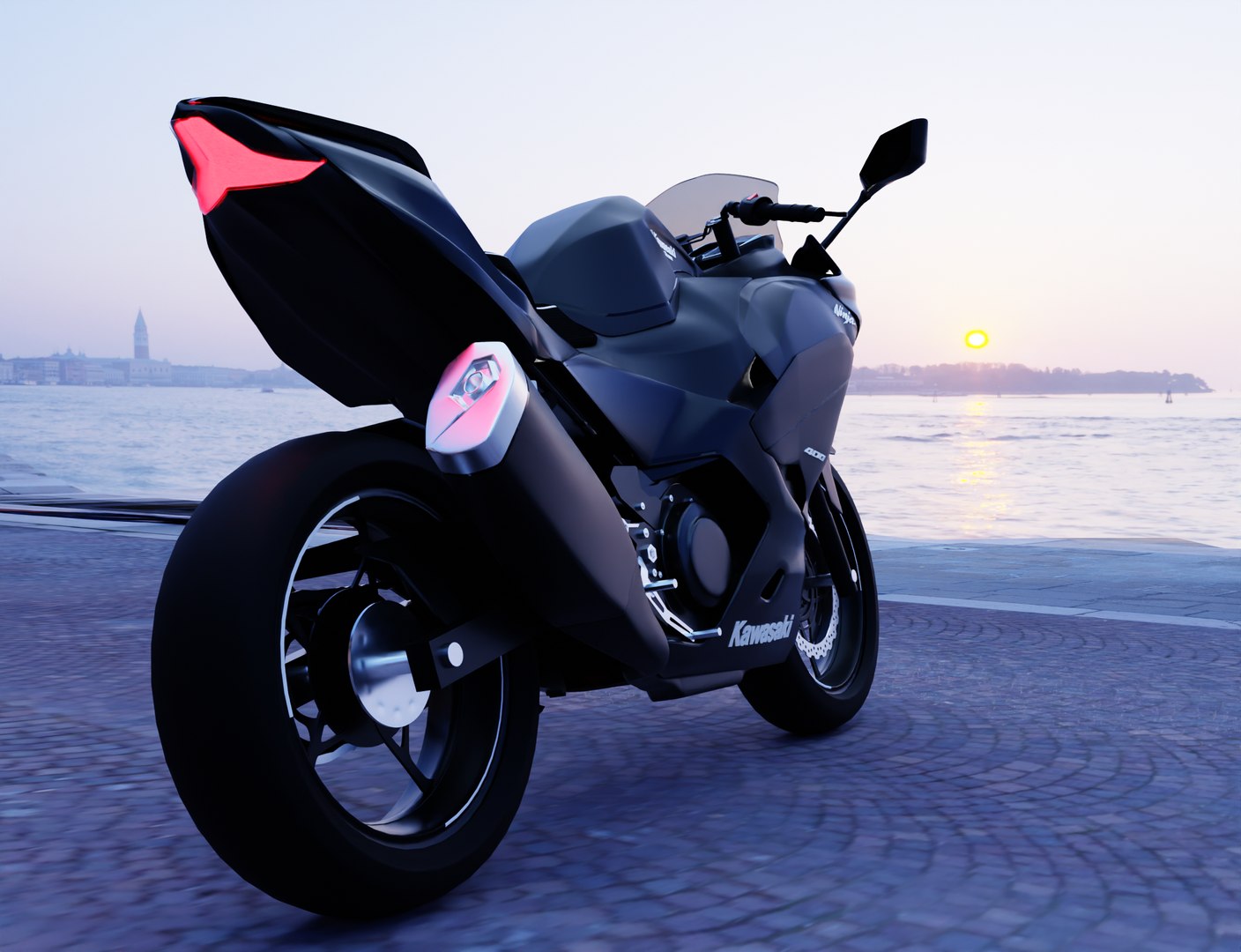 3D Kawasaki Ninja 400 - TurboSquid 2172442