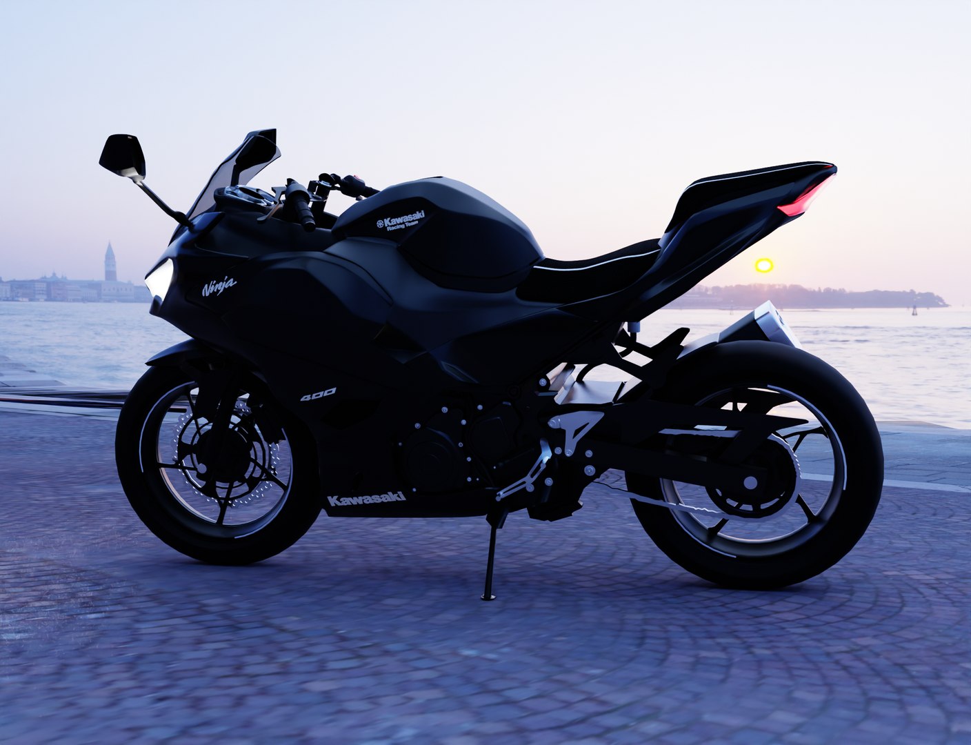 3D Kawasaki Ninja 400 - TurboSquid 2172442