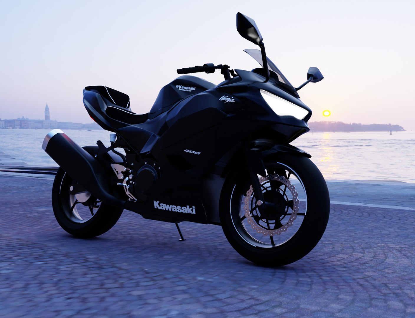 3D 3D Kawasaki Ninja 400 - TurboSquid 2172442