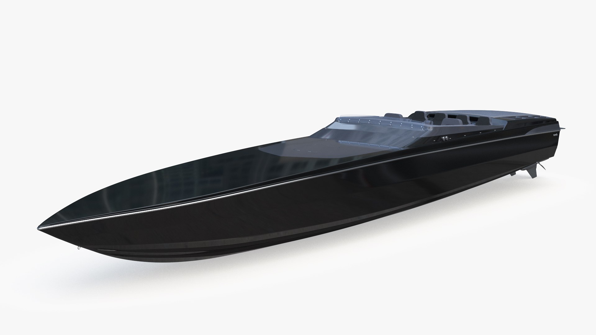 3D Model Speedboat Black - TurboSquid 2282724