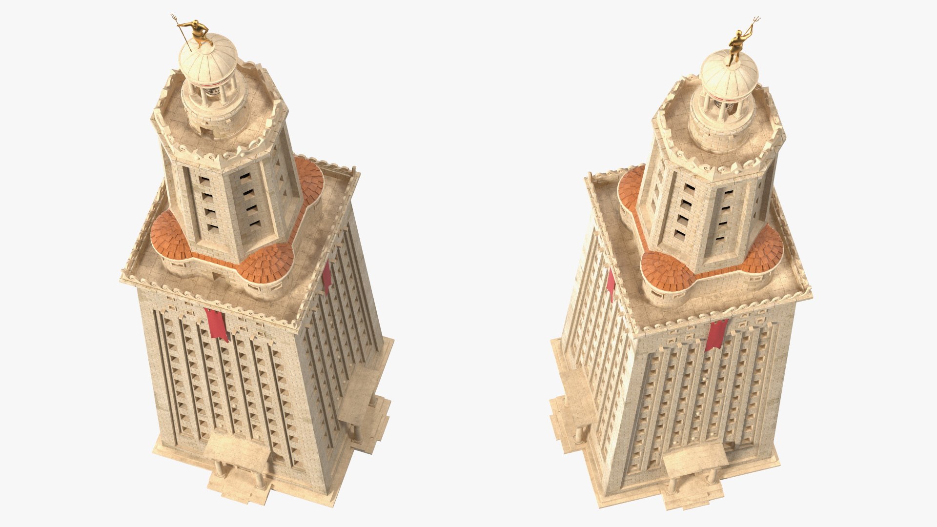 3D Lighthouse of Alexandria Tower model - TurboSquid 1744170