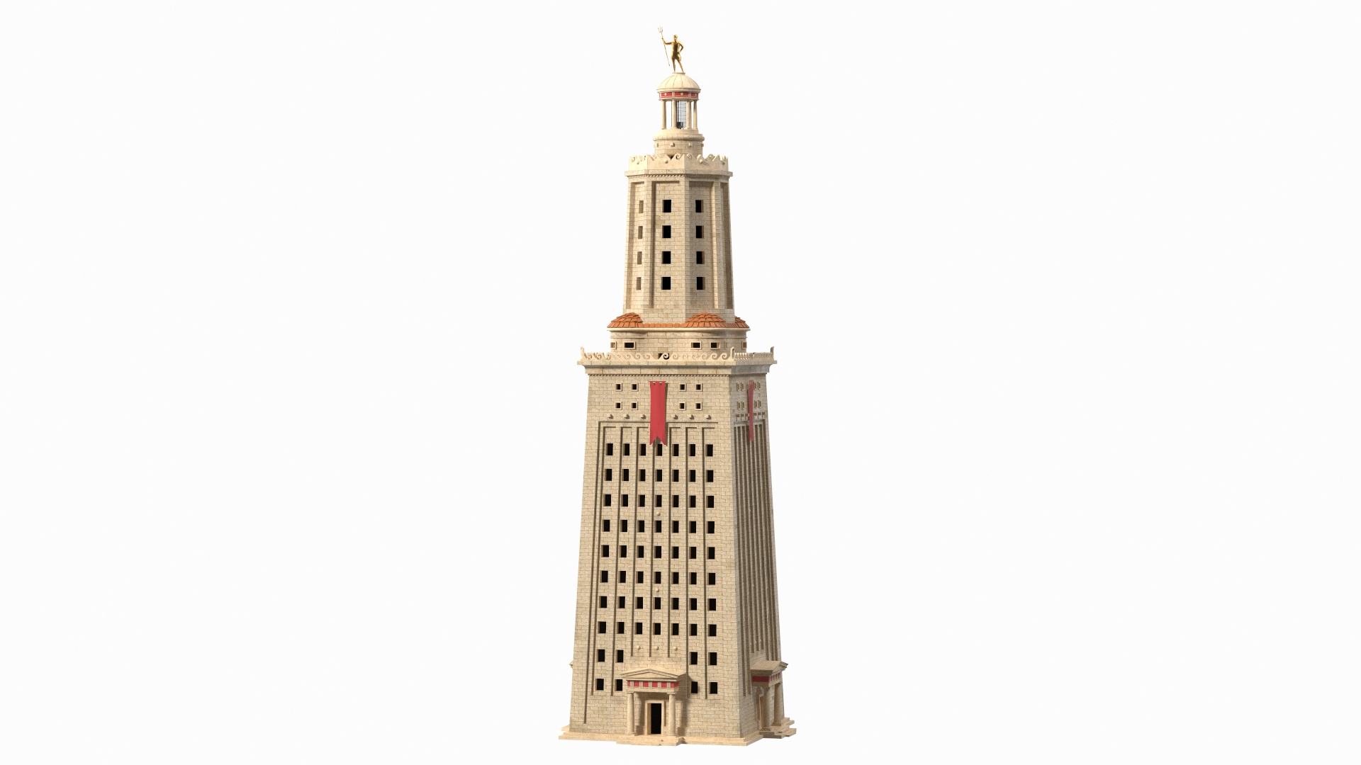 3D Lighthouse of Alexandria Tower model - TurboSquid 1744170