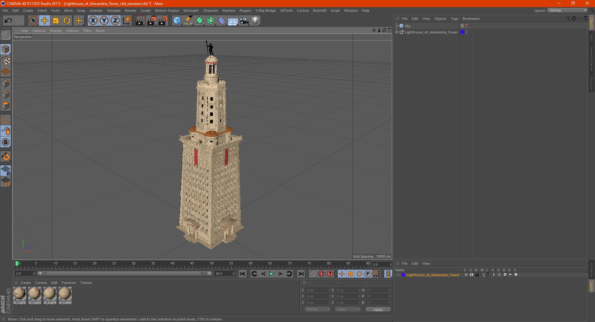 3D Lighthouse of Alexandria Tower model - TurboSquid 1744170