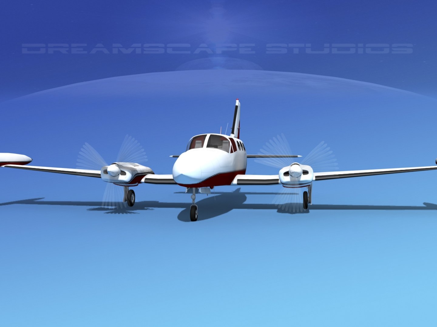 Cockpit Cessna 414 Chancellor 3d Model