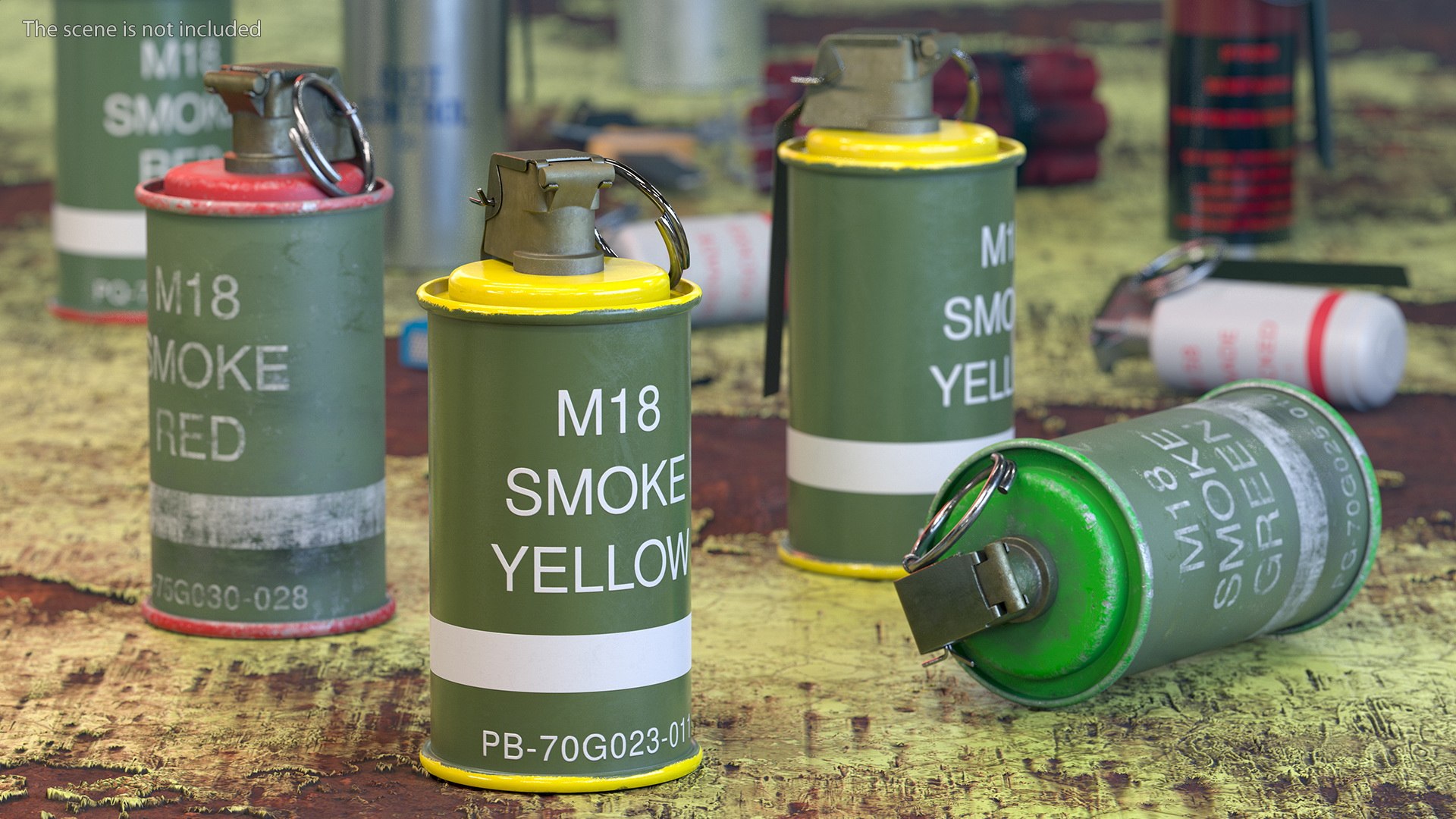 3D Model M18 Colored Smoke Grenade - TurboSquid 1630853