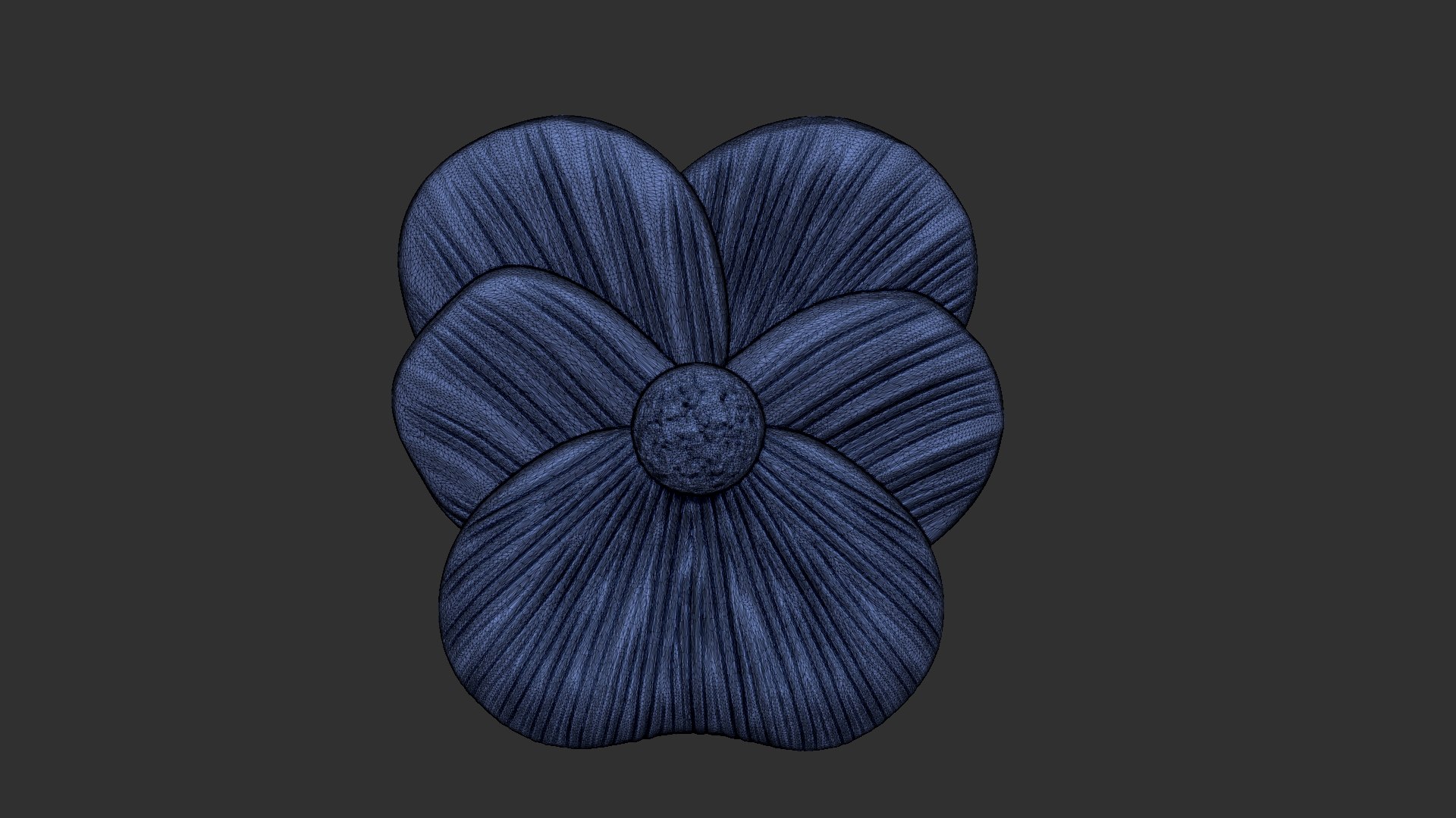 3D Pansy Flower Bas Relief - TurboSquid 2367283