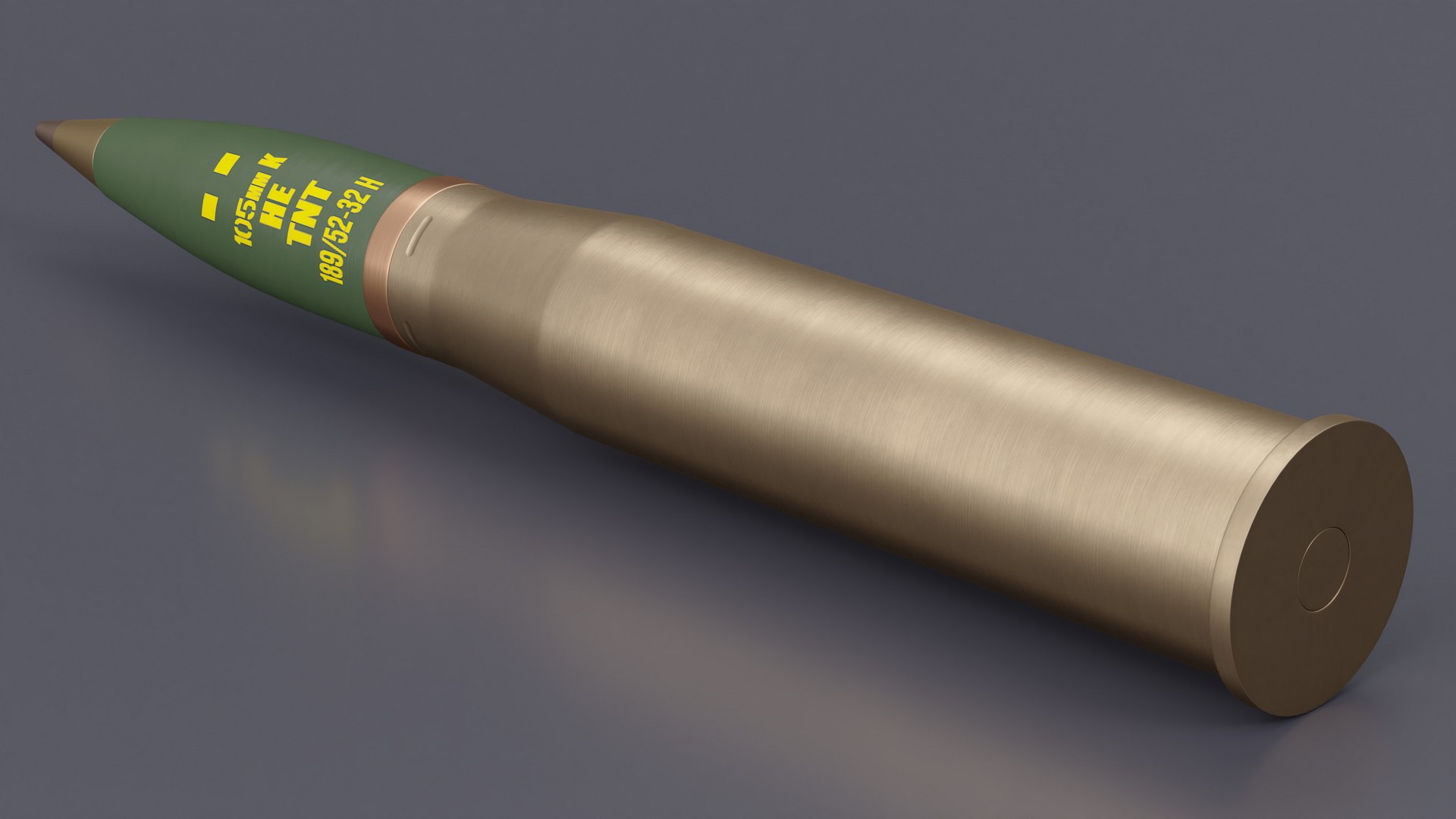 3D 105 Mm Caliber Fragmentation Projectile - TurboSquid 2224923