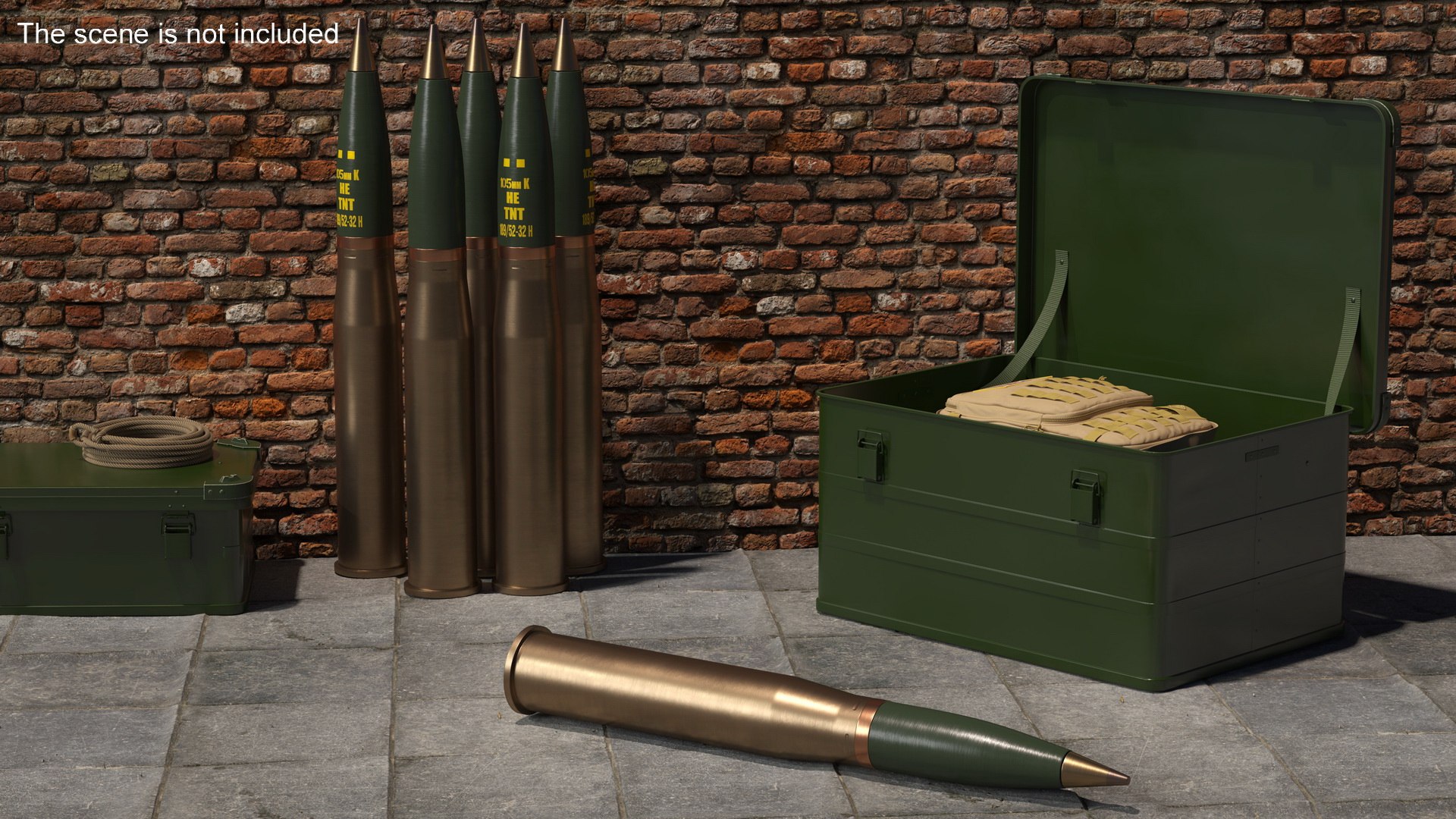 3D 105 Mm Caliber Fragmentation Projectile - TurboSquid 2224923