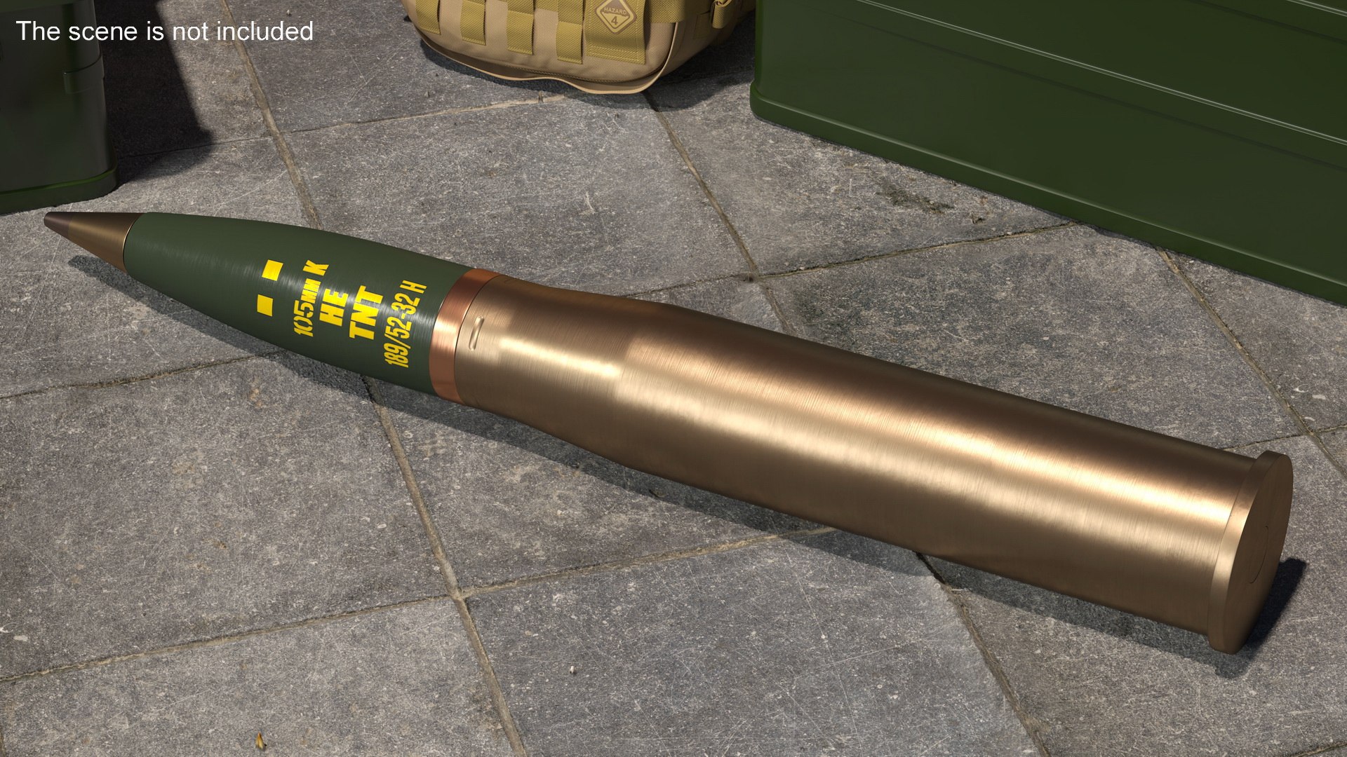 3D 105 Mm Caliber Fragmentation Projectile - TurboSquid 2224923