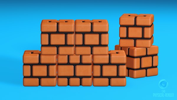 modelo 3d Bloque de ladrillos de Super Mario Bros. - TurboSquid 2064017