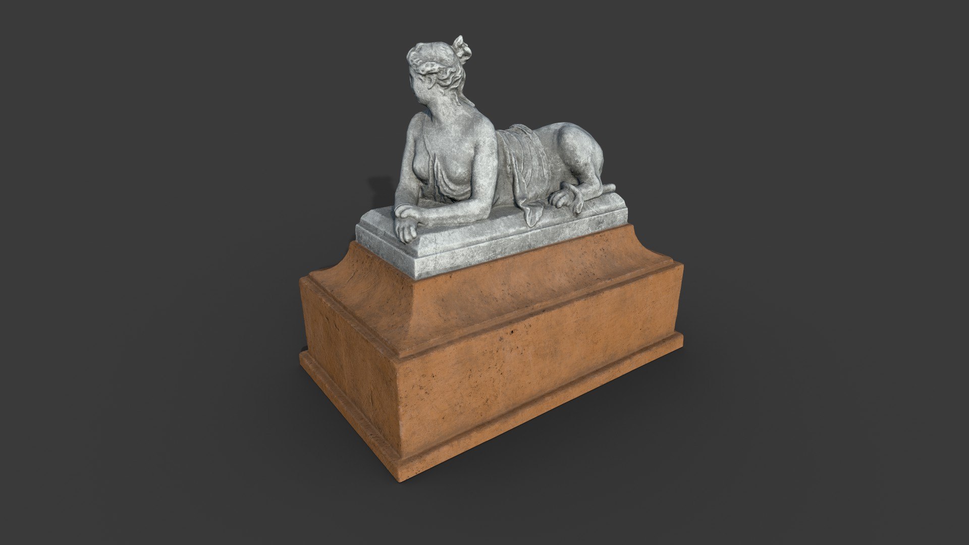 Statue Sphinx Creature 3D Model - TurboSquid 1556092