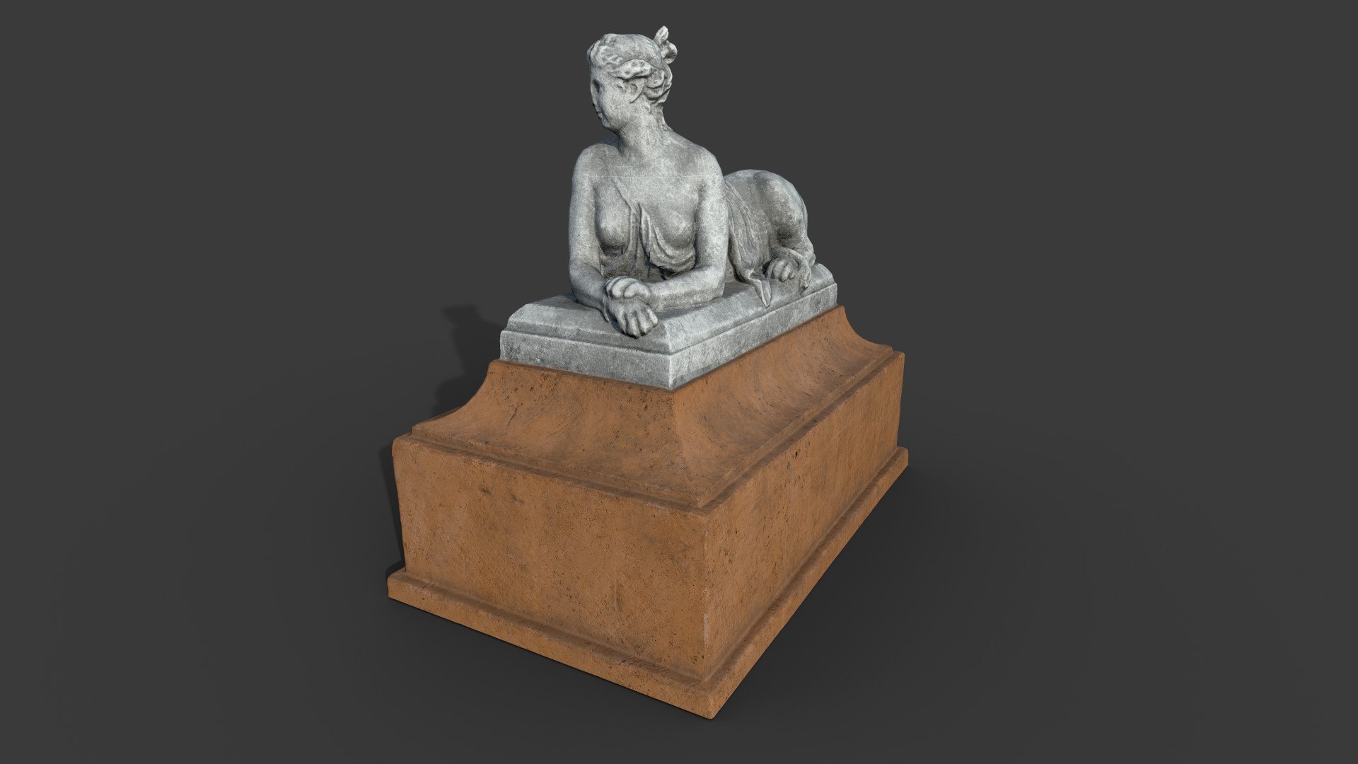 Statue Sphinx Creature 3D Model - TurboSquid 1556092