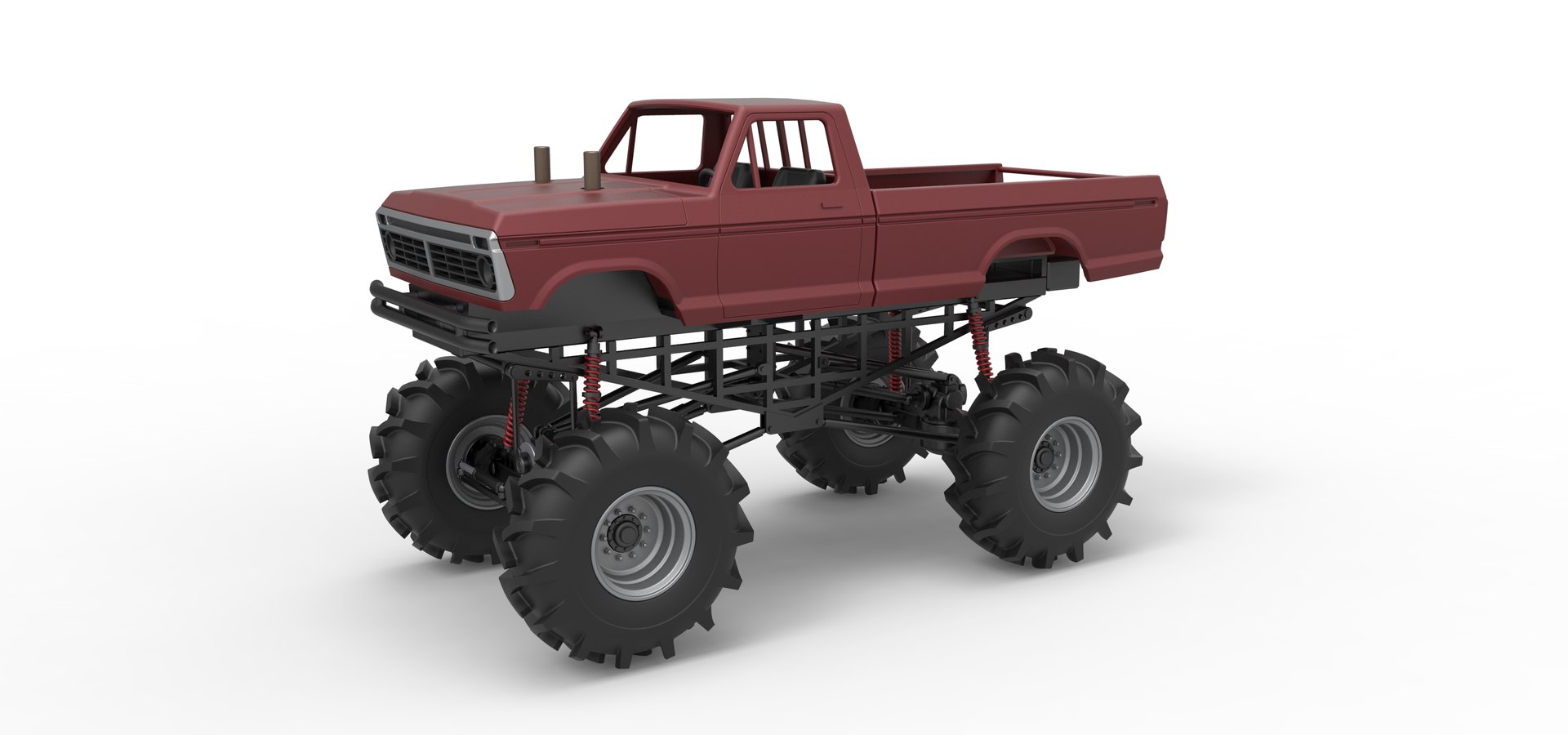 3D Diecast Redneck Rave Mud Truck Scale 1 To 25 - TurboSquid 2238618