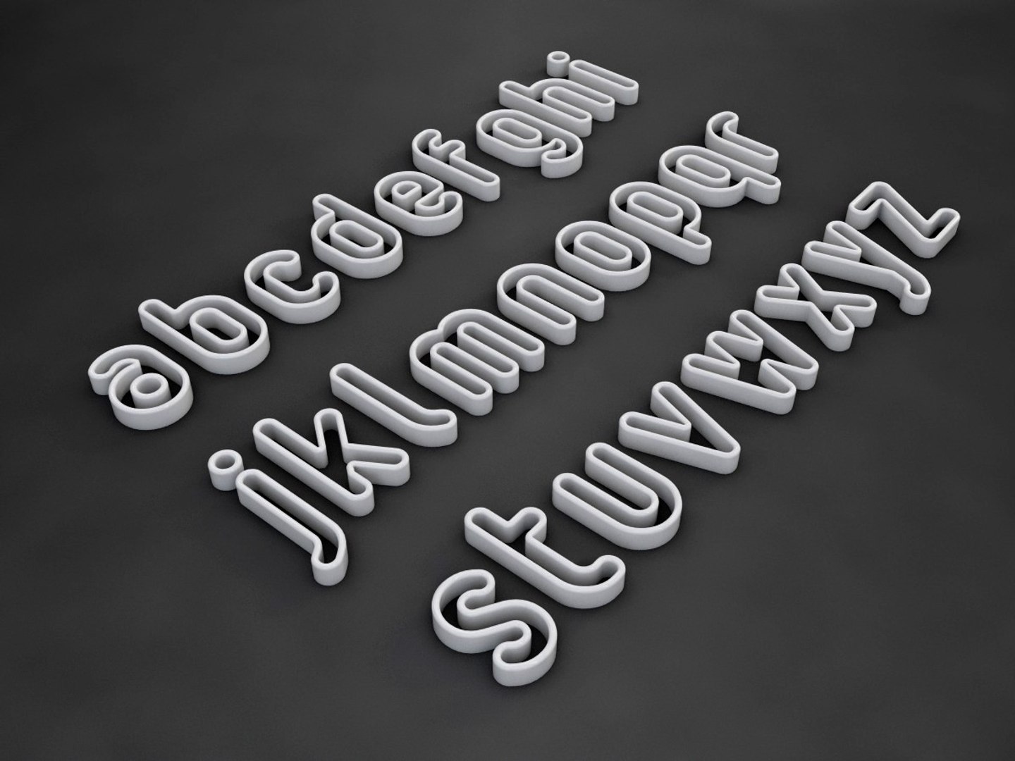 3d Font Letter Alphabet