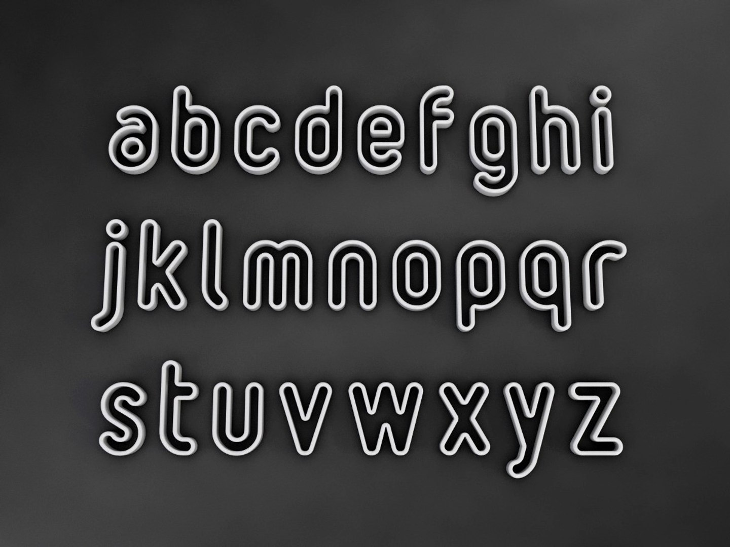 3d Font Letter Alphabet