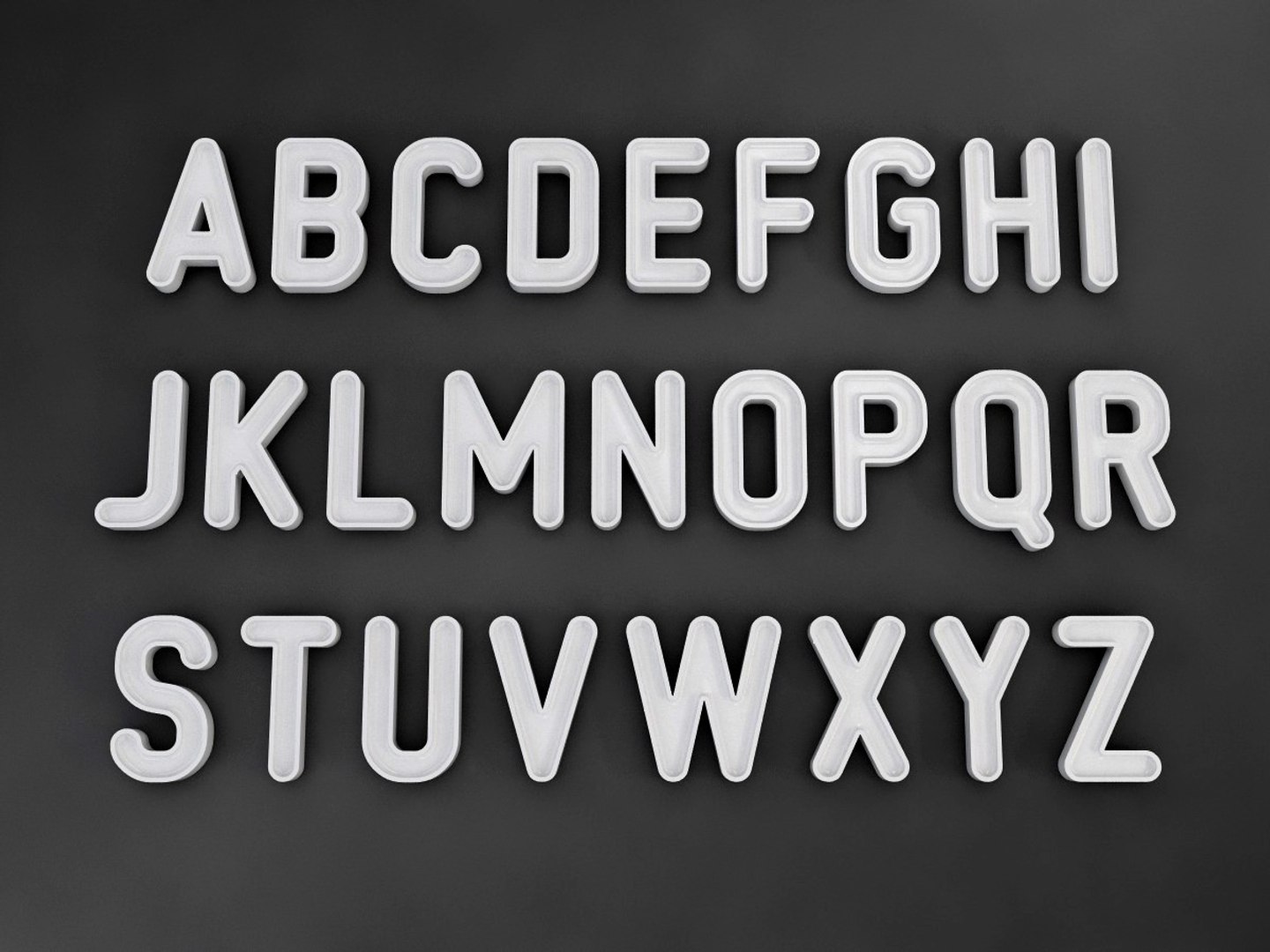 3d Font Letter Alphabet