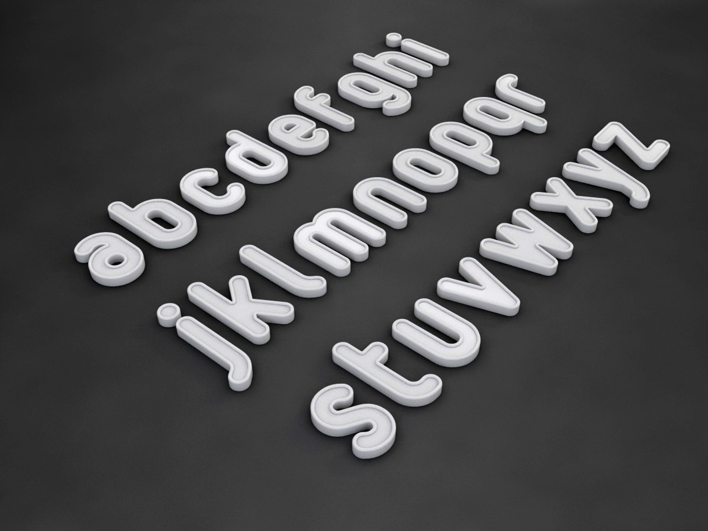 3d Font Letter Alphabet