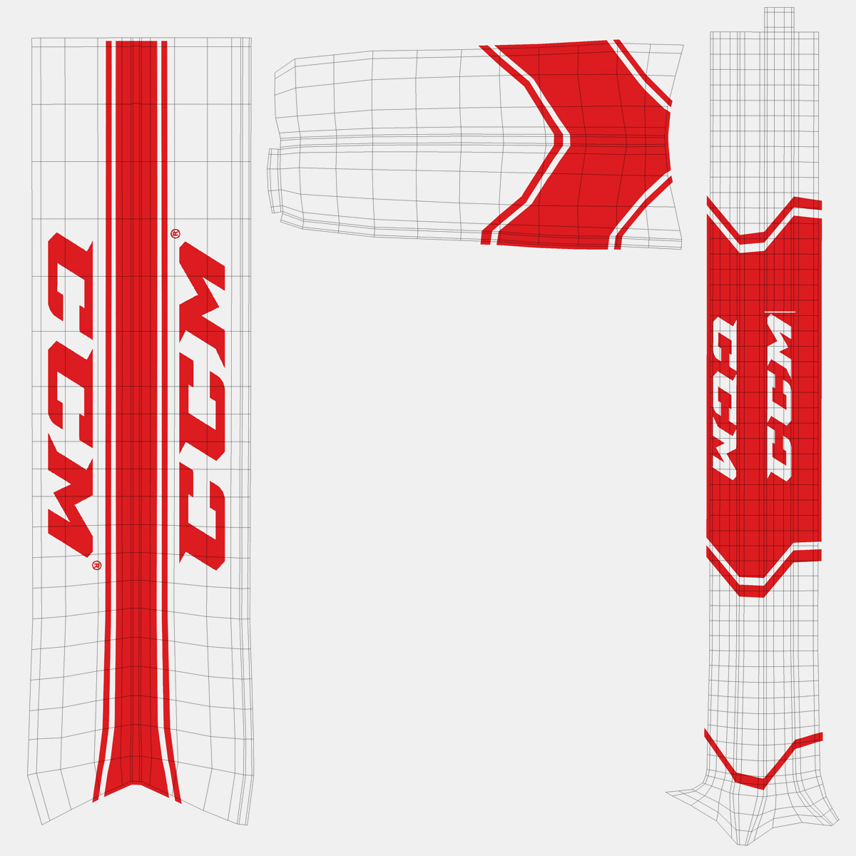 goalie hockey stick ccm 3d model