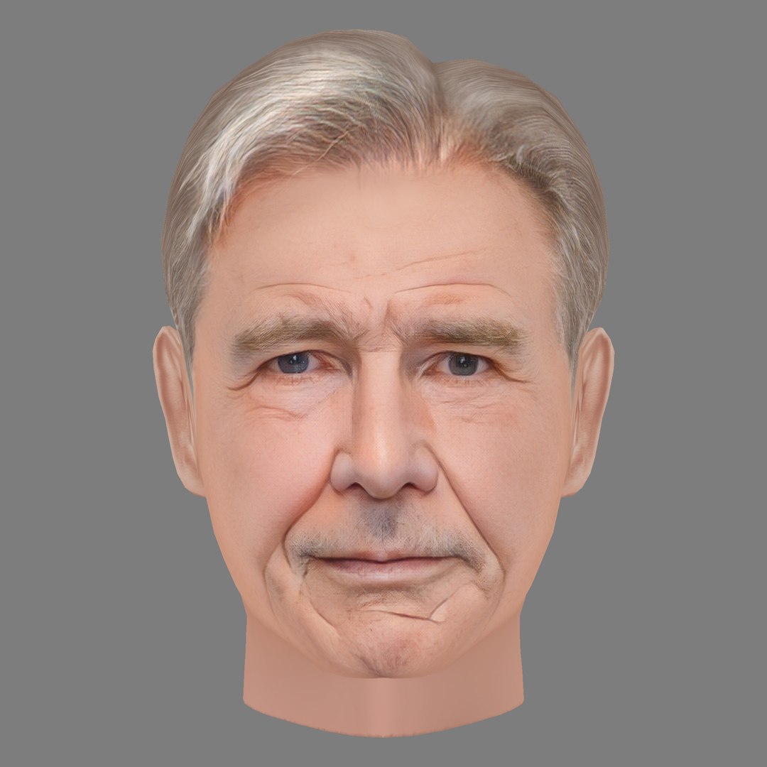 3D Harrison Ford Head - Low Poly Head For Game - TurboSquid 2306961