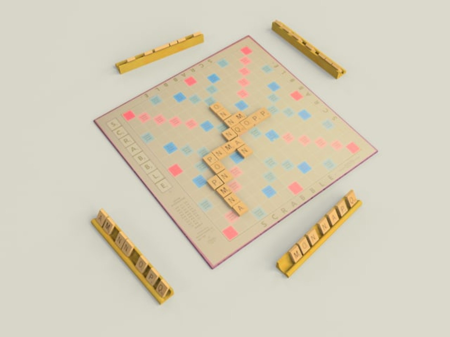 Scrabble Board 3d Model