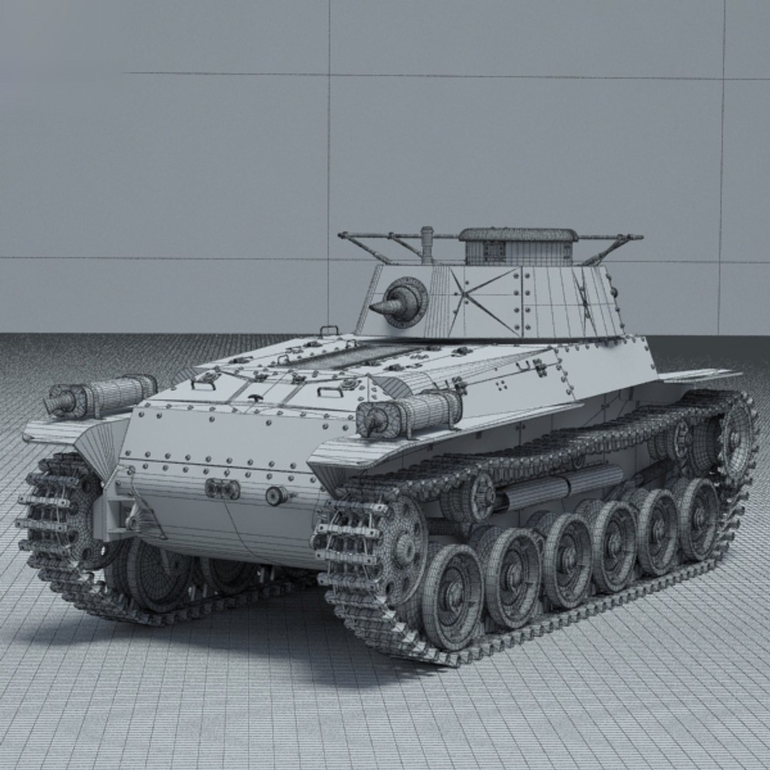 3D chi-ha type 97 - TurboSquid 1382978
