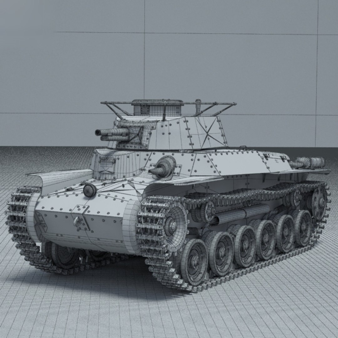 3D chi-ha type 97 - TurboSquid 1382978