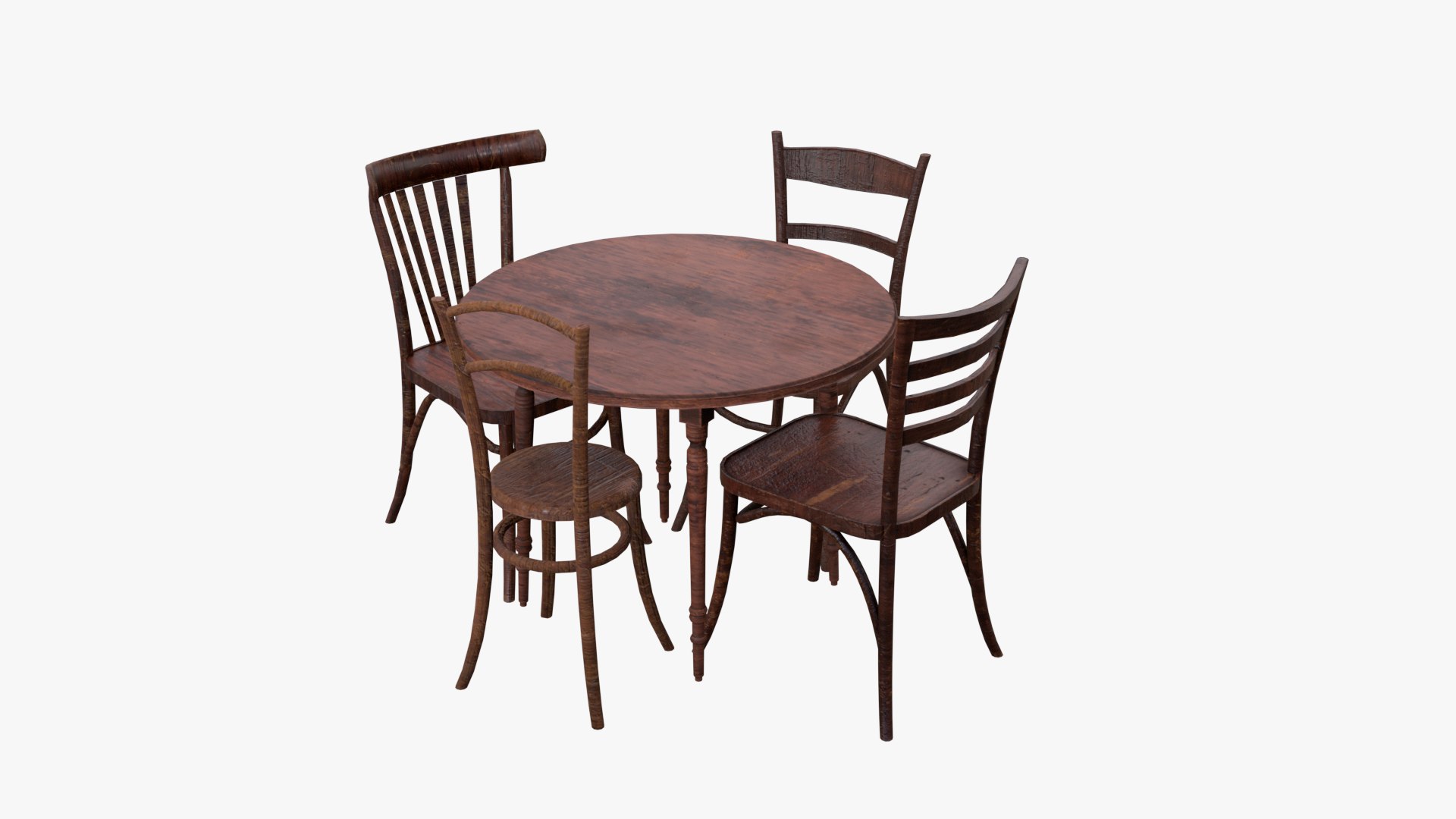 3D Game-Ready Dining Table Set - TurboSquid 2198834