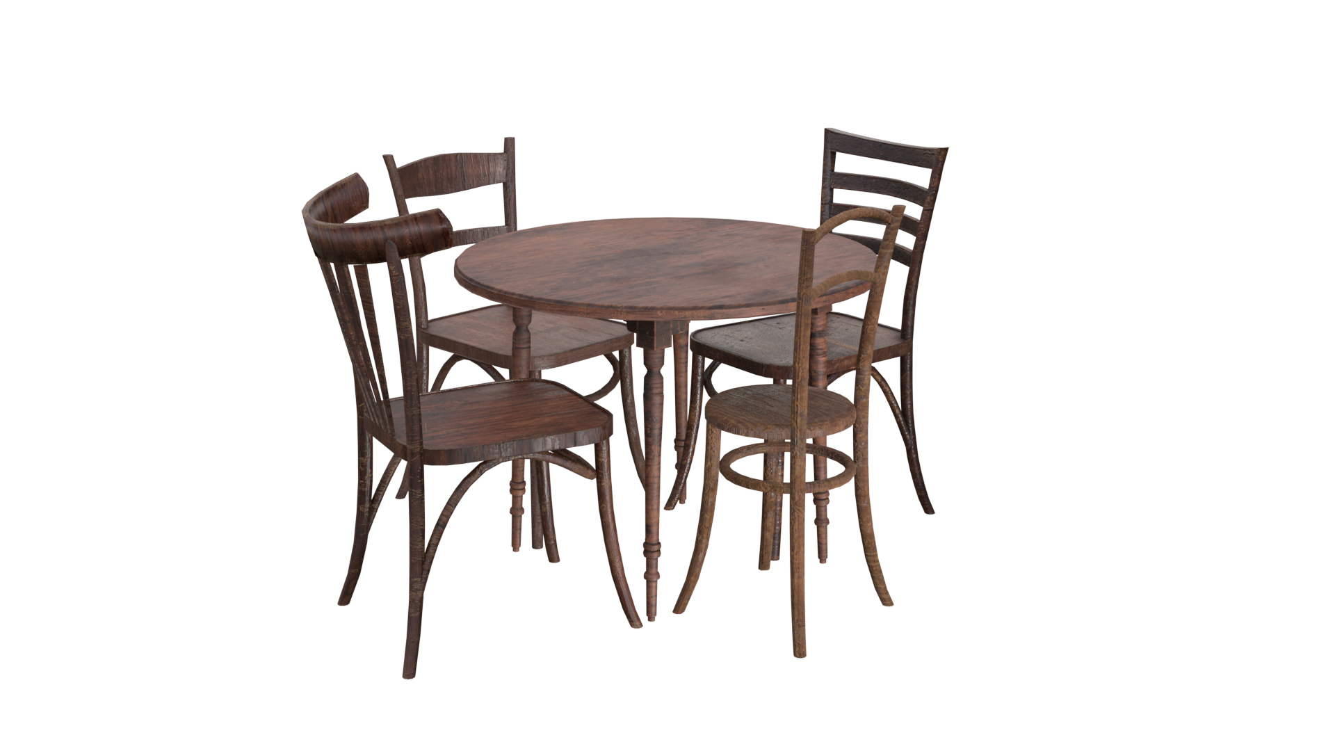 3D Game-Ready Dining Table Set - TurboSquid 2198834