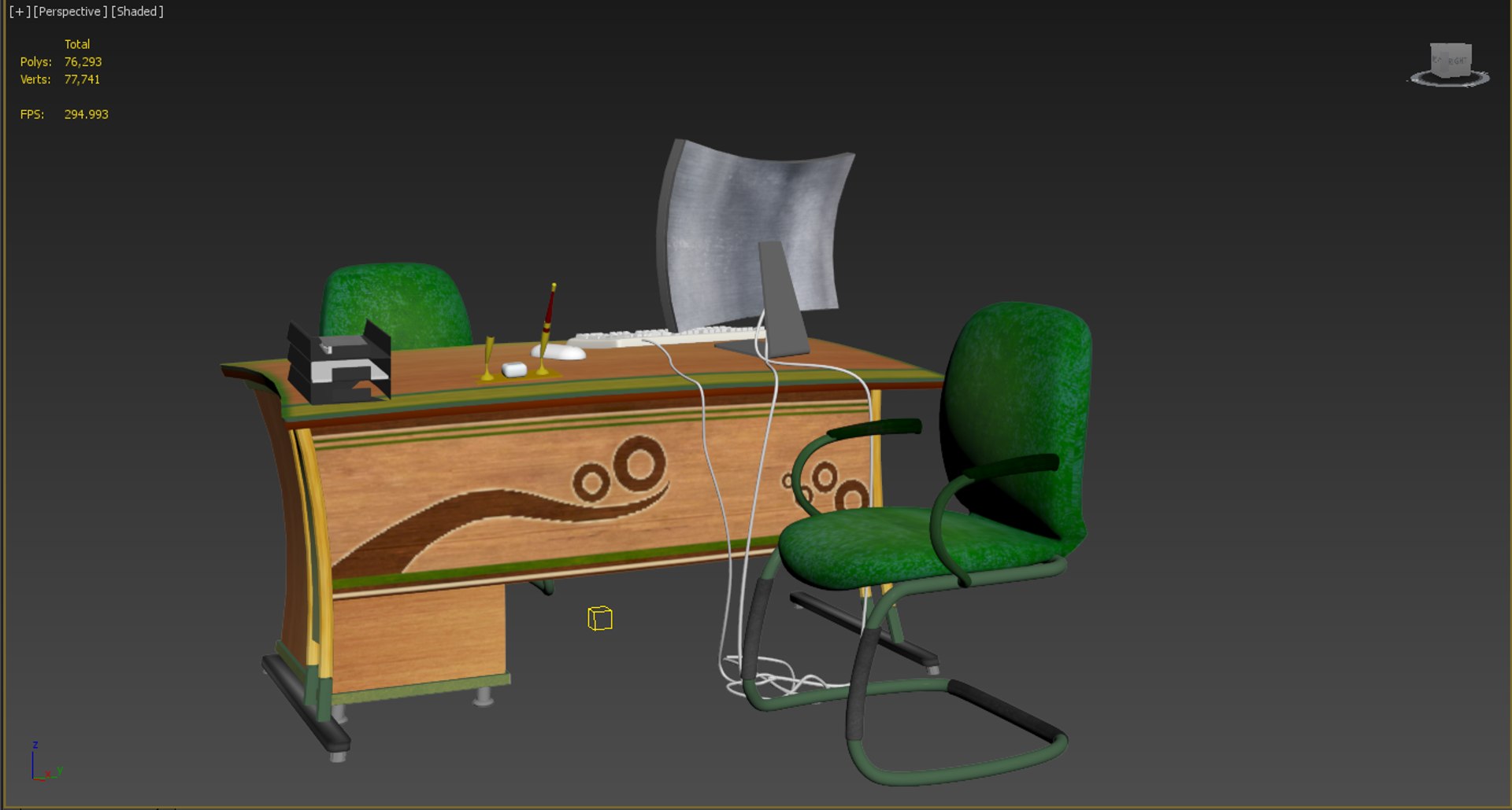 Computer table 3D model - TurboSquid 1368334