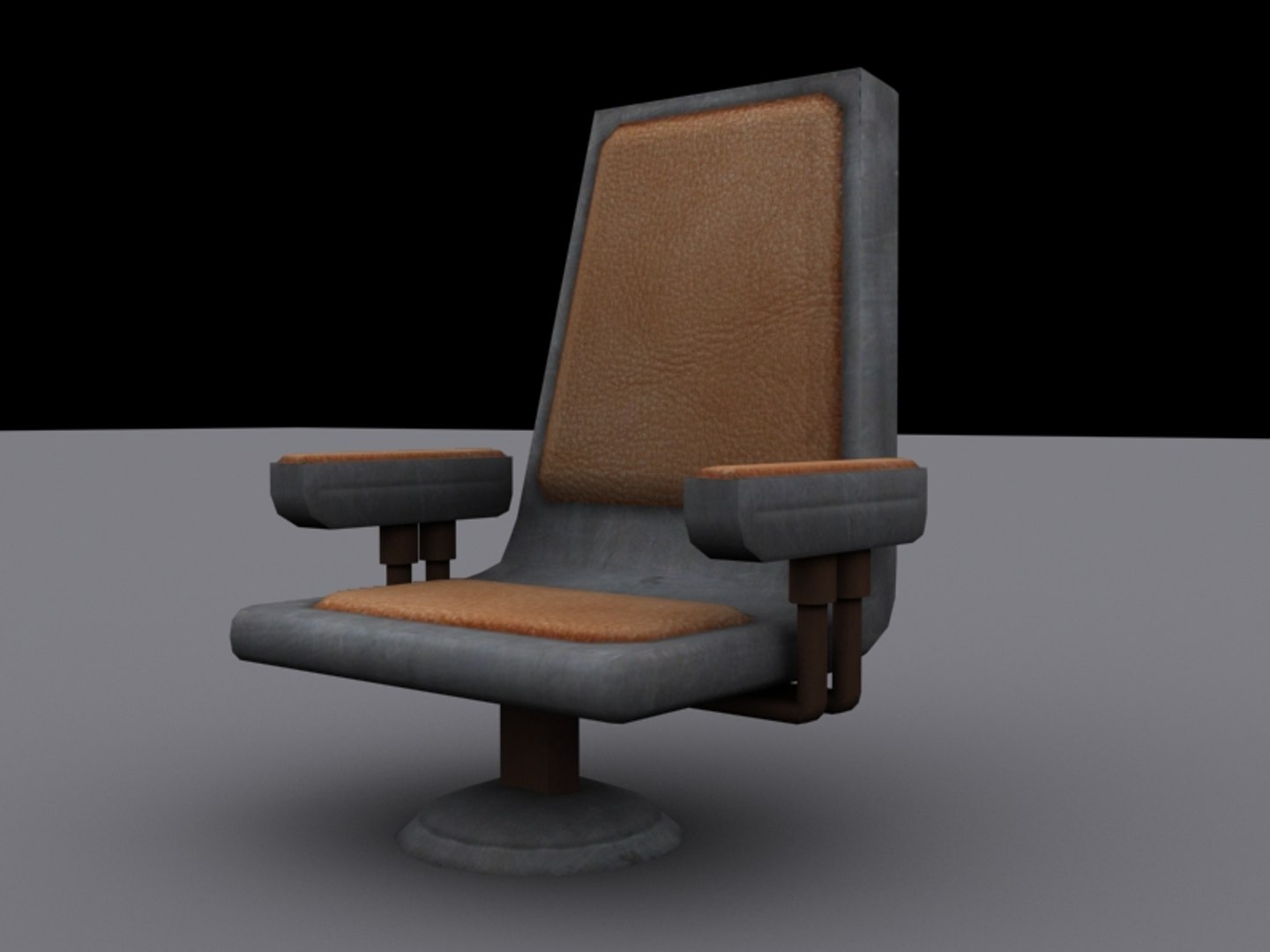 Futuristic Metal Chair Sci-fi 3d Model