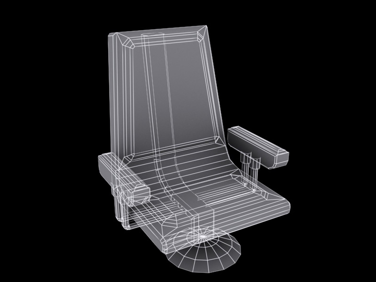 Futuristic Metal Chair Sci-fi 3d Model