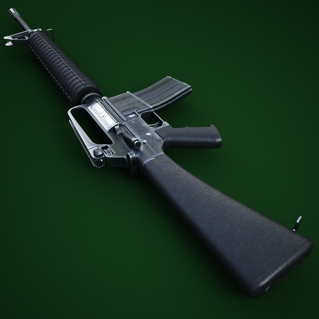 M16a2 Assault Rifle 3d Model