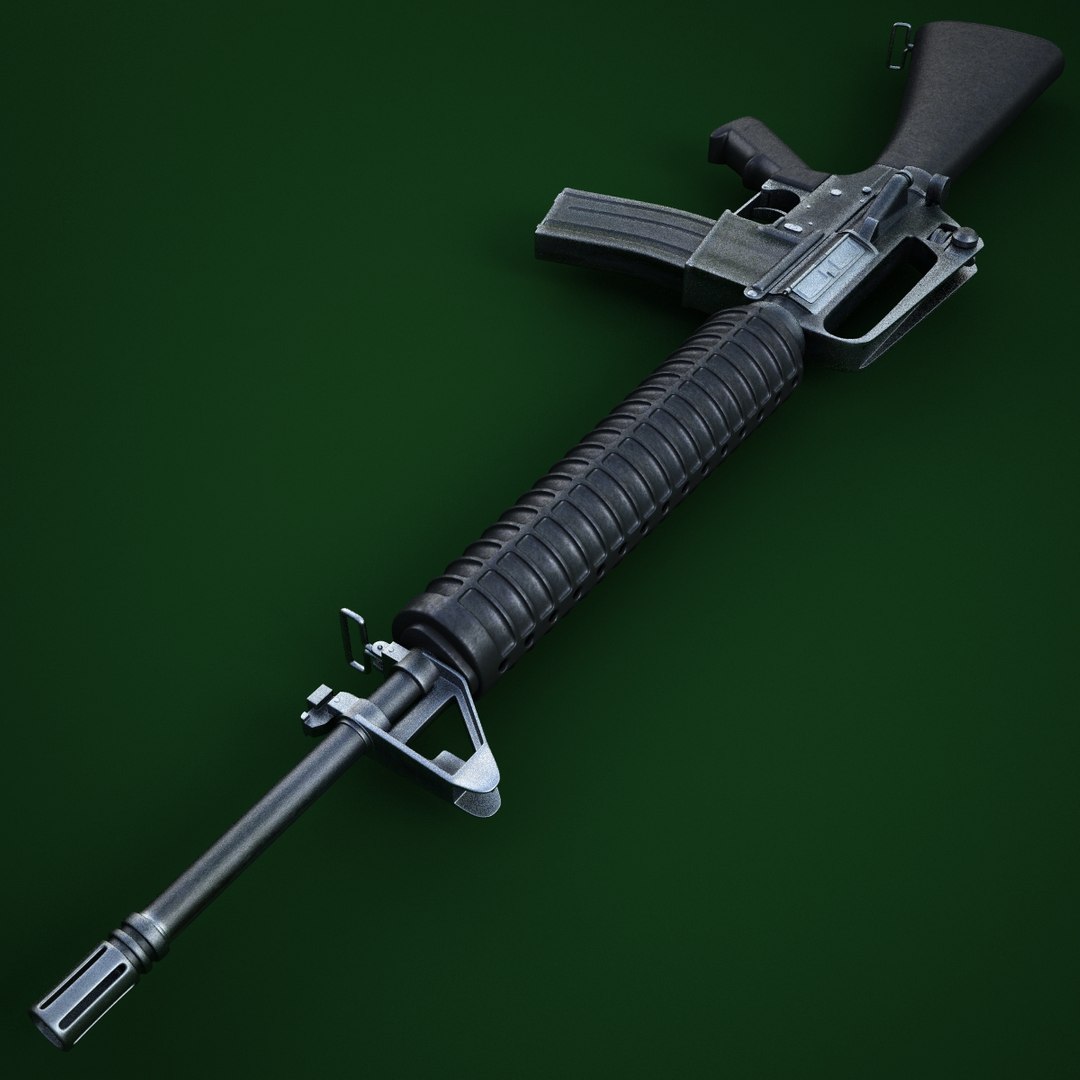 M16a2 Assault Rifle 3d Model