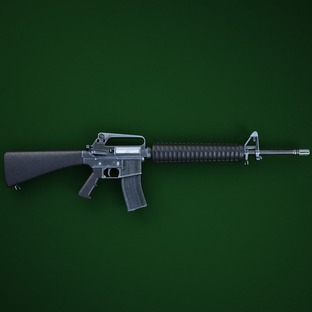 M16a2 Assault Rifle 3d Model
