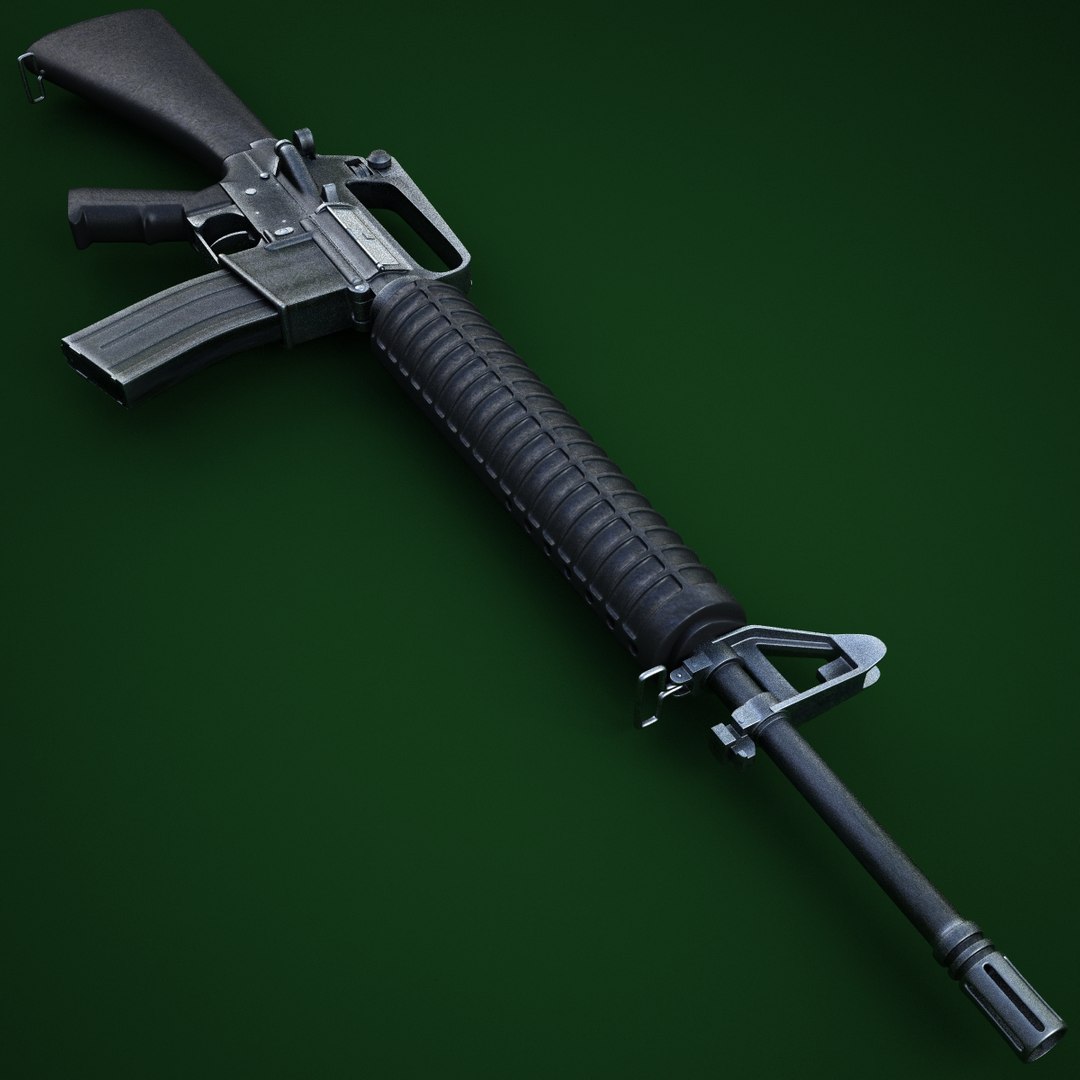 M16a2 Assault Rifle 3d Model