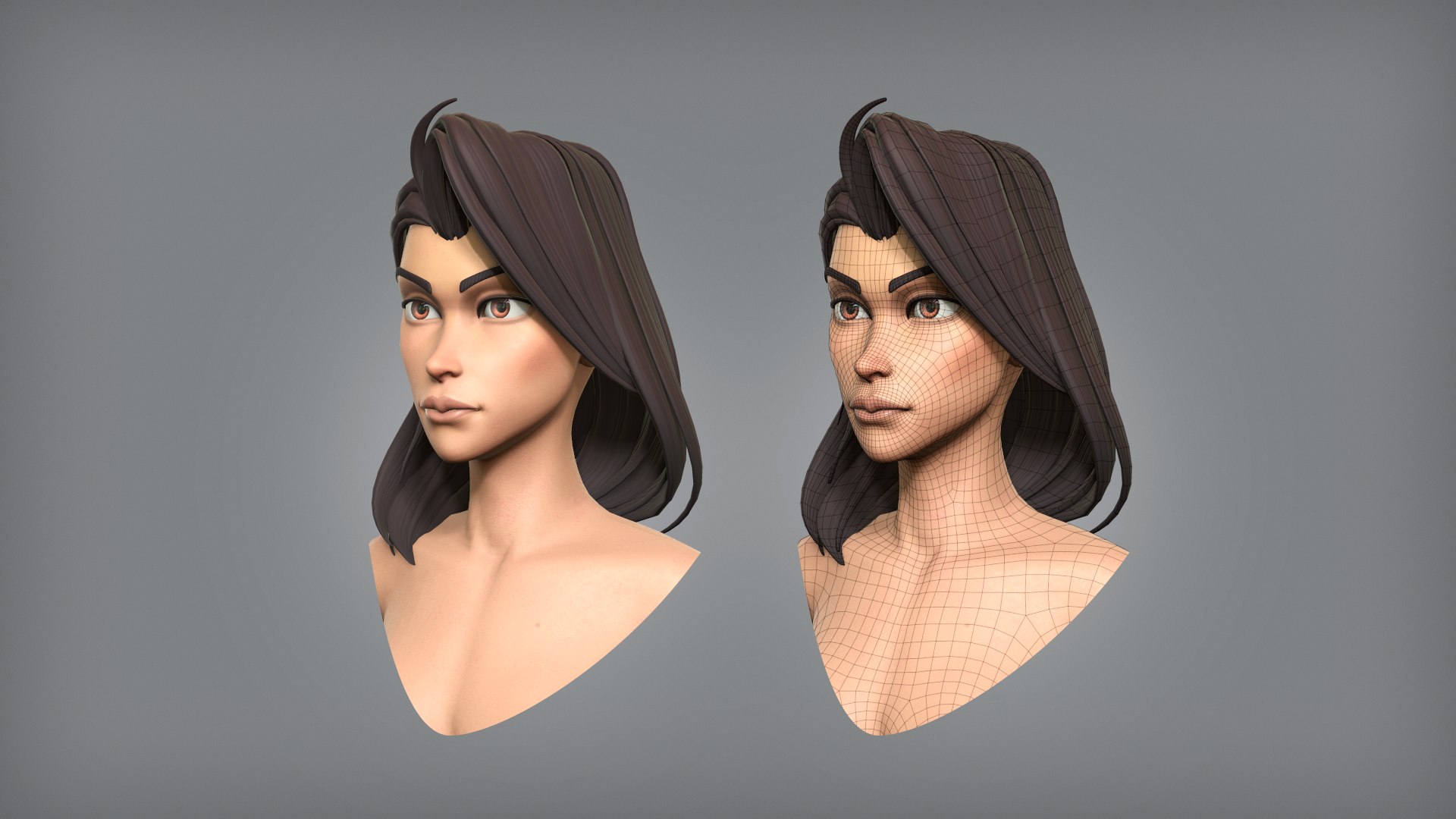 Cartoon Female Character Sarah Base Mesh 3D - TurboSquid 1996653