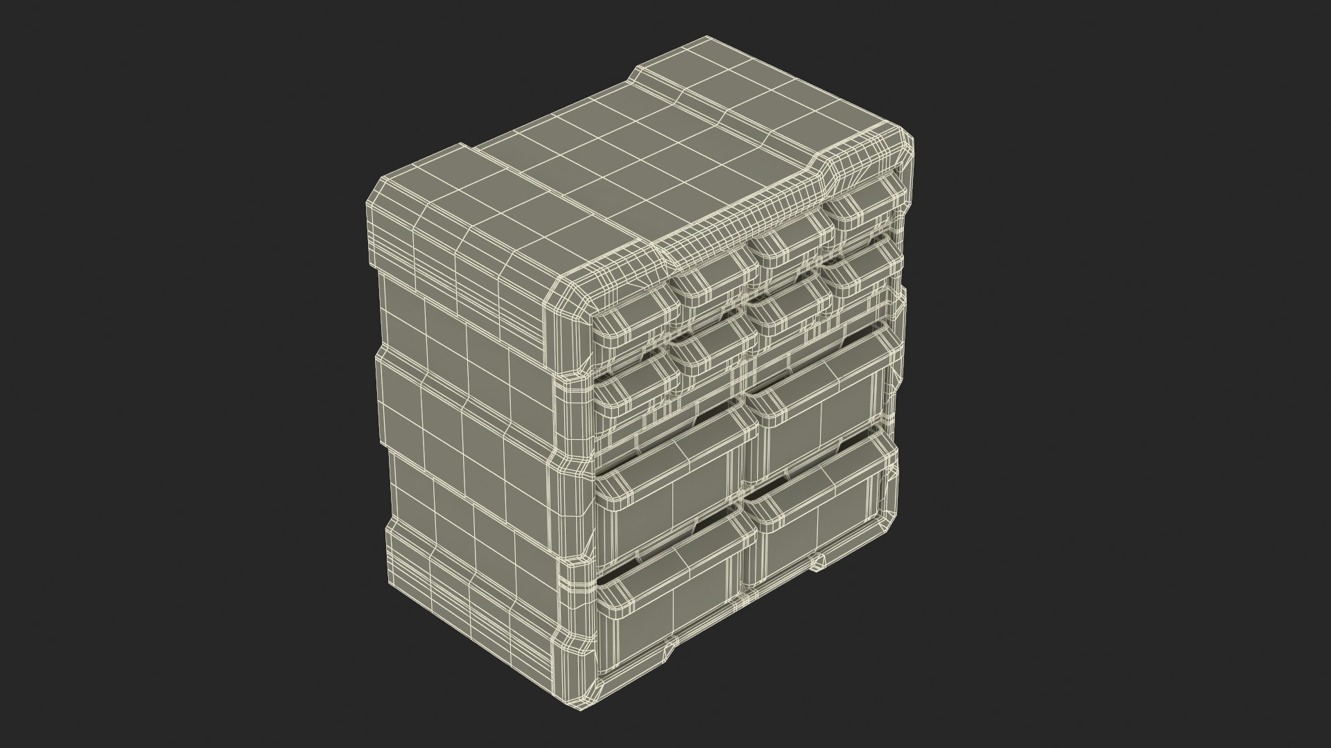 3D Compact Multi Drawer Storage Cabinet Model - TurboSquid 2376444