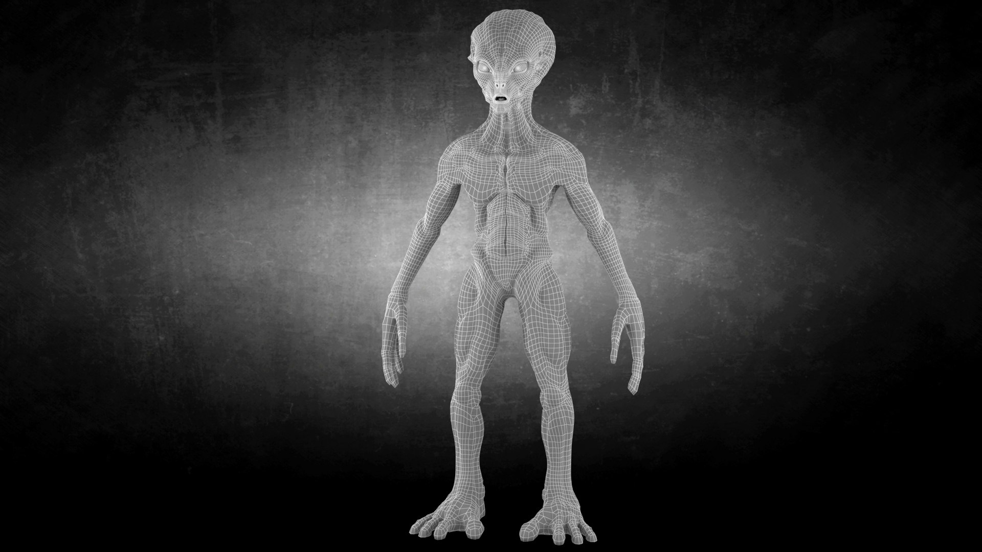 Grey Alien Creature 3D Model - TurboSquid 2115994