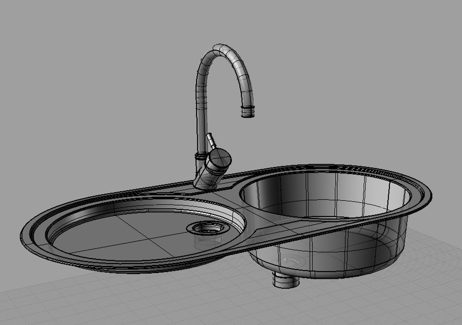 3d kitchen sink model