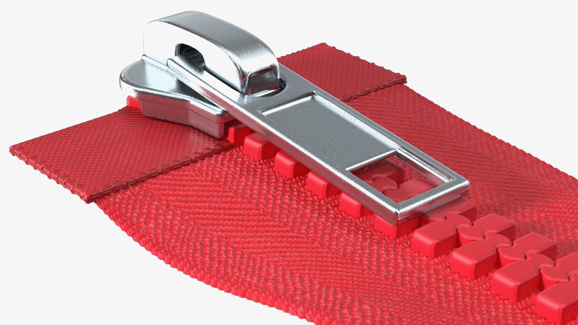 3D Two Way Zipper Closed Red - TurboSquid 1793875