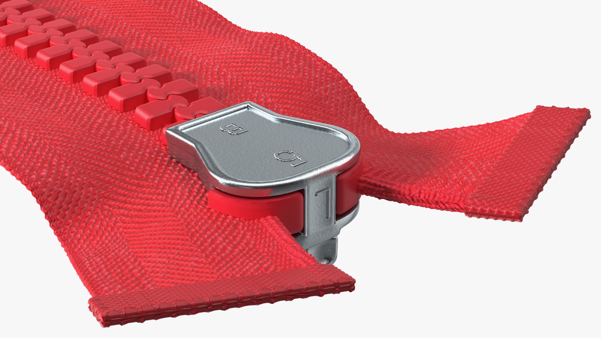 3D Two Way Zipper Closed Red - TurboSquid 1793875