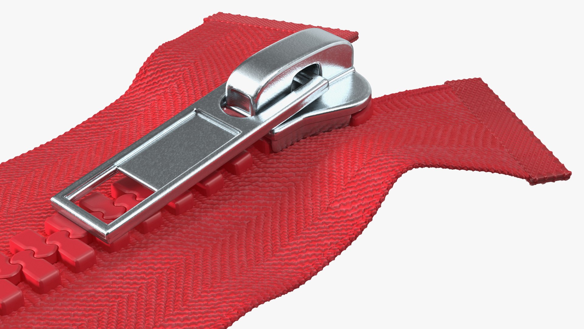 3D Two Way Zipper Closed Red - TurboSquid 1793875