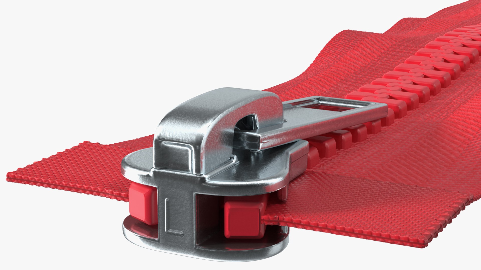 3D Two Way Zipper Closed Red - TurboSquid 1793875