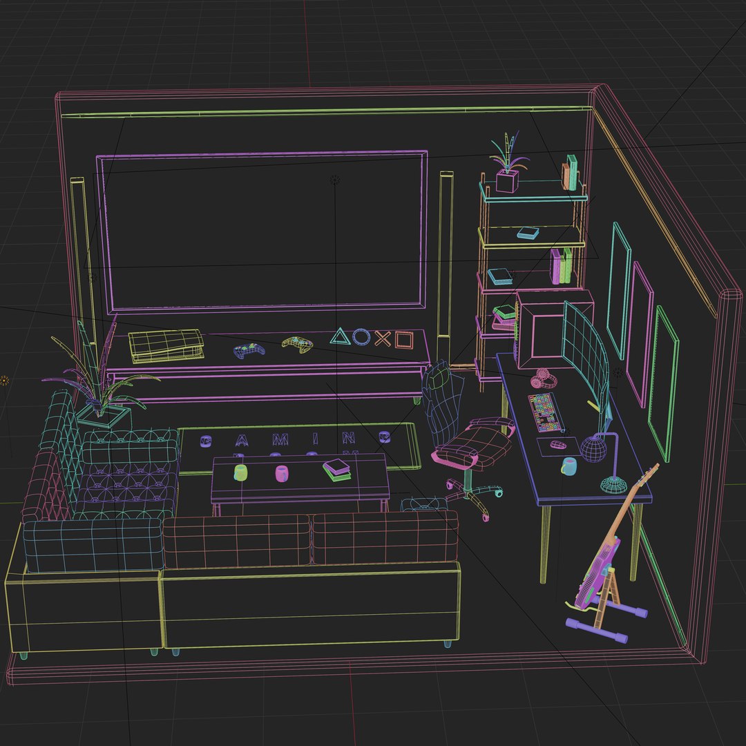 3D Gaming Room Model - TurboSquid 2175797
