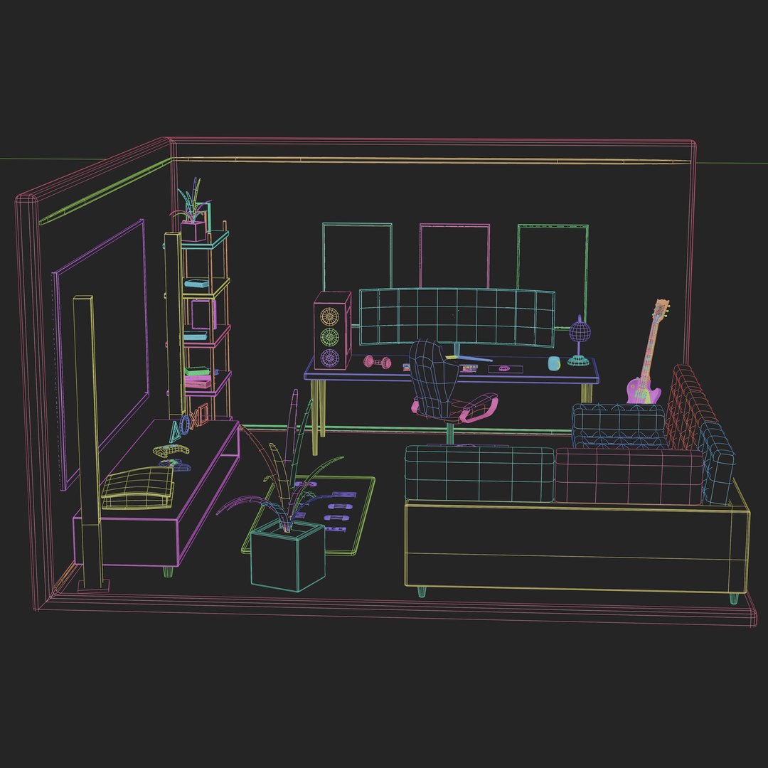 3D Gaming Room Model - TurboSquid 2175797
