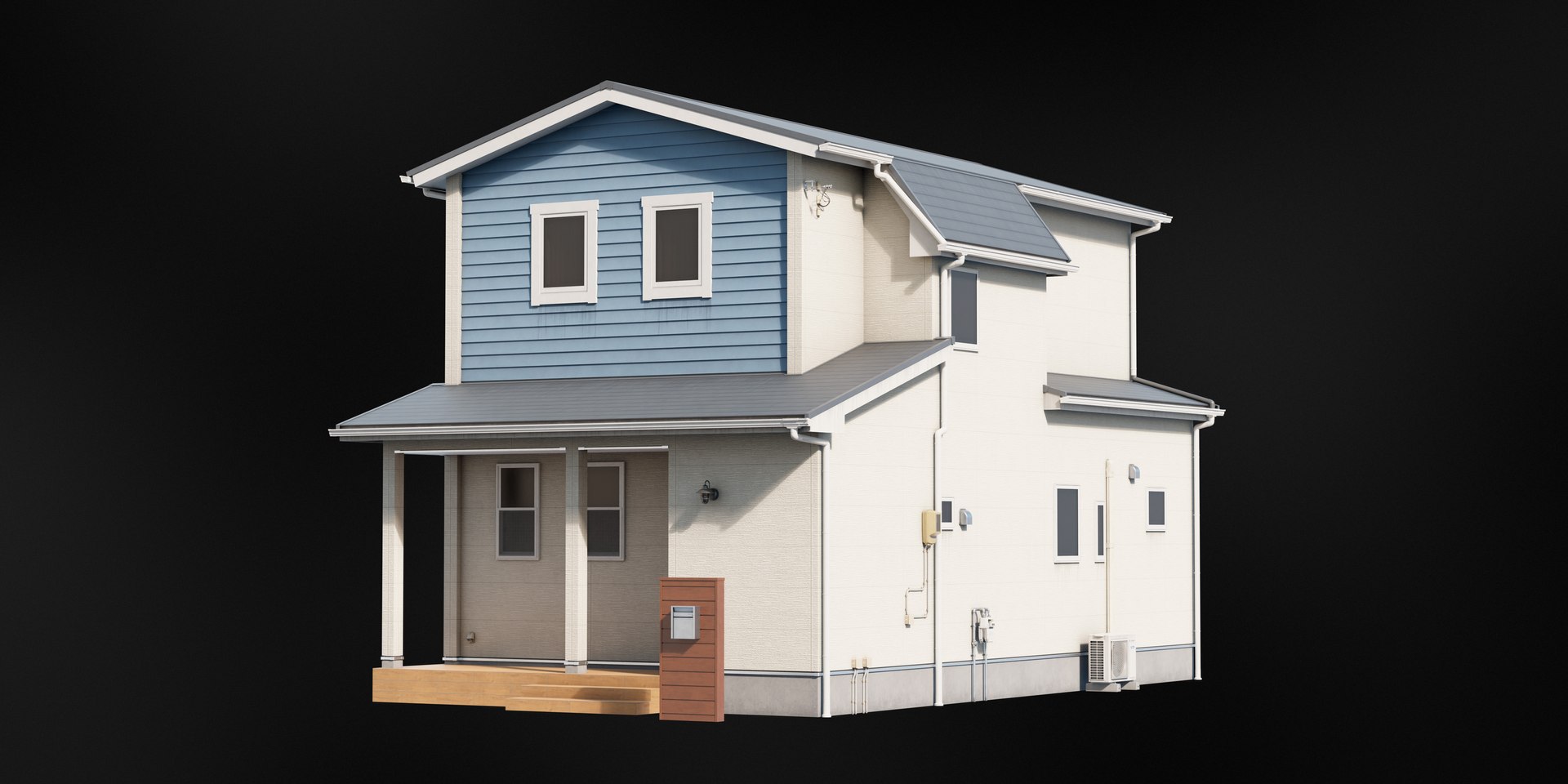 Japanese Modern House - TYO-FS04 3D Model - TurboSquid 2221187