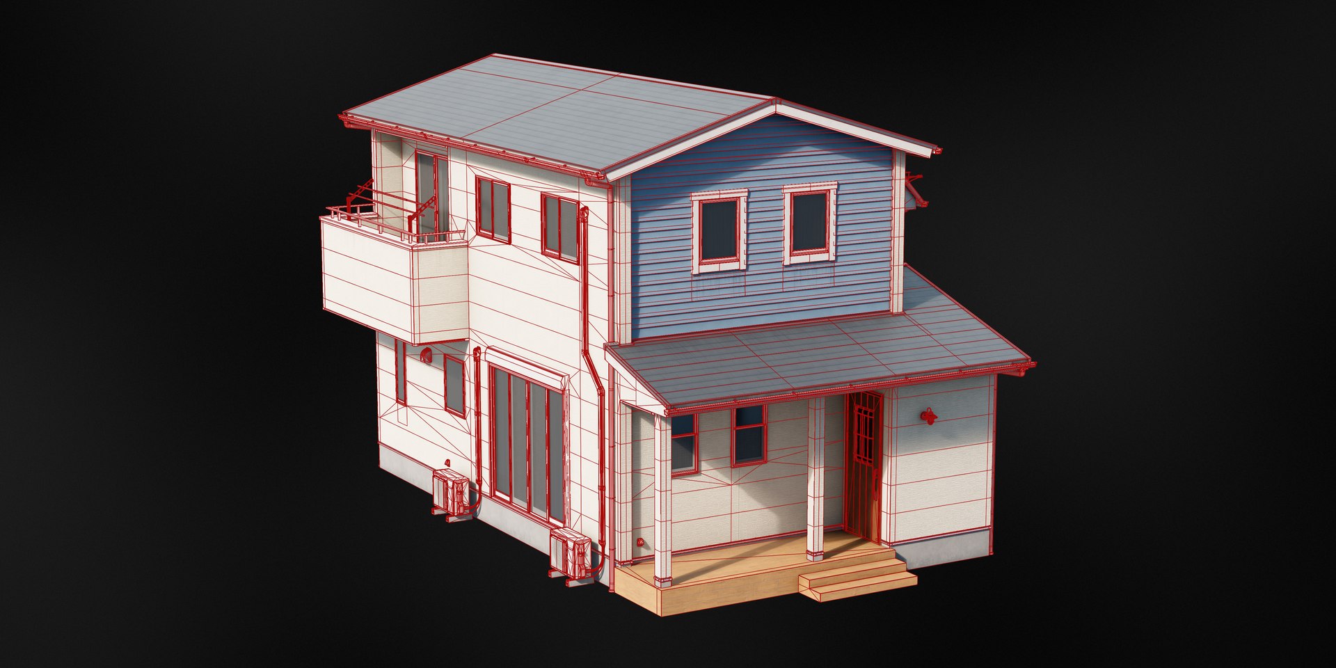 Japanese Modern House - TYO-FS04 3D Model - TurboSquid 2221187